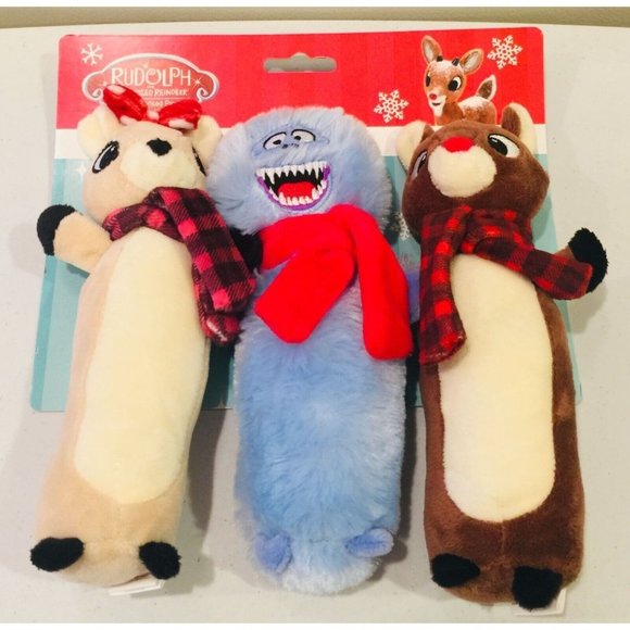 Unbranded | Dog | Rudolph The Rednosed Reindeer 3 Pack 9 Dog Squeak ...